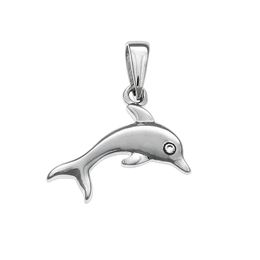 Vivance Kinder Kettenanh&auml;nger "925/- Sterling Silber Delfin", one-size, Silber 925 (Sterlingsilber), 0,7 g, wei&szlig;, Silber 925 (Sterlingsilber),