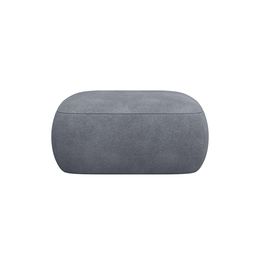 Pouf FLEXLUX, B:91cm H:46cm T:91cm, grau, Poufs, "Torino, rund, bodennah, Sitzhocker, Polsterhocker", Modernes, organisches Hocker-Design,