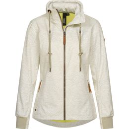 LPO Damen Softshelljacke "SHELBY PEAK IV Women", wei&szlig;, Gr. 36, 96% Polyester; 4% Elastan, Jacken, leichte Softshelljacke mit All-Over-Print und