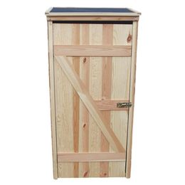 Ger&auml;teschrank Promadino, B:72,5cm H:148cm T:68,6cm, beige, Massivholz, Metall, Garten, Schr&auml;nke, "Speyer", besonders robust aus zertifiziertem