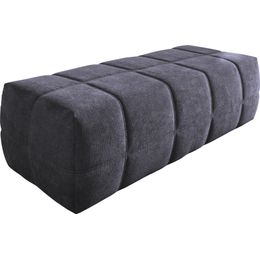 Hocker DOMO collection, B:150cm H:40cm T:60cm, blau, Kunstleder SOFTLUX;Luxus-Microfaser in Antikleder-Optik(100% Polyester);Luxus-Microfaser (100%