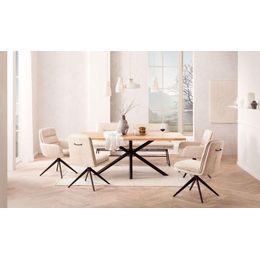 Esstisch Home Affaire, B:200cm H:77cm, beige, Tische