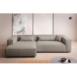 LeGer Home by Lena Gercke "PIARA XXL, Big-Sofa, Cord, Leinenoptik o. Strukturstoff, L-Form" wahlweise Ottomane rechts/links, Kedernaht, extra tiefe