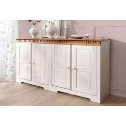 Sideboard OTTO HOME, B:158,5cm H:80cm T:35cm, wei&szlig;, Massivholz, Wohnzimmer, Sideboards, "Lisa", Kommode aus massivem Kiefernholz, in 2 Breiten