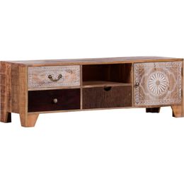 Lowboard GUTMANN FACTORY, B:150cm H:50cm T:49cm, bunt, Massivholz, Wohnzimmer, Sideboards, "Puno", Kommode aus massives Altholz Mango, Breite 150 cm