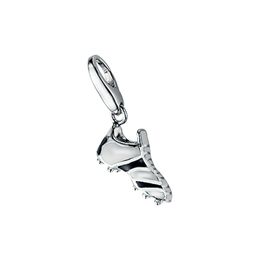 Damen Charm-Einh&auml;nger "Fu&szlig;ballschuh, Silber 925", wei&szlig;, Giorgio Martello MILANO, Silber 925 (Sterlingsilber), Charms