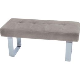 K+w Komfort & Wohnen Hockerbank, B:113cm H:51cm T:49cm, grau, K+W KOMFORT & WOHNEN, 100% Polyester, Hocker, "Santos II", Sitzpolsterung aus hochwertigem Kaltschaum,