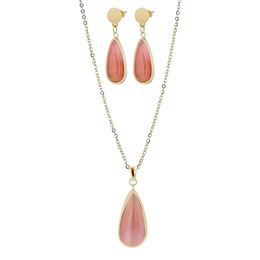 Adelia&acute;s ADELIA ́S Damen Kette ohne Anh&auml;nger "Halskette mit Anh&auml;nger &ndash; aus Edelstahl", 45cm, Edelstahl, rosa, Edelstahl, Halsketten, Ein kleines Geschenk mit