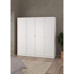 Kleiderschrank Home Affaire, B:195,5cm H:200,1cm T:61,7cm, wei&szlig;, Spanplatte, Kinderzimmer, Schr&auml;nke, "Billund Aufbewahrung Kasten Schrank Stauraum",