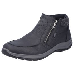 Rieker Herren Winterboots, Gr. 44, schwarz, Leder, Schuhe, Stiefelette, Komfortschuh mit zwei praktischen Rei&szlig;verschl&uuml;ssen