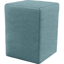 Hocker, B:38cm H:47cm T:38cm, blau, LOOKS by Wolfgang Joop, 100% Polyester, Wohnzimmer, Hocker, "LOOKS XX", kubische Form, ideal als Fu&szlig;ablage