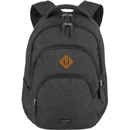 Travelite Damen Laptoprucksack "BASICS Melange", grau, Polyester, unifarben, Basic, Rucks&auml;cke, Freizeitrucksack Arbeitsrucksack Schulrucksack