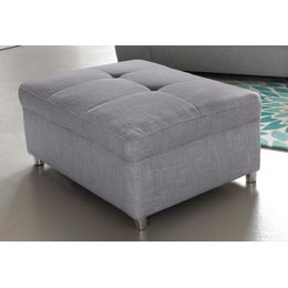 Polsterhocker Home Affaire, B:98cm H:42cm T:68cm, grau, Struktur fein (95% Polyester, 5% Polyamid);Luxus-Microfaser ALTARA NUBUCK (100%