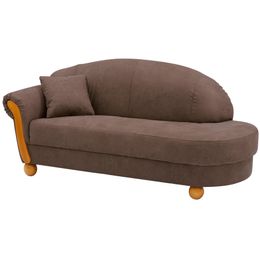 Ottomane Home Affaire, B:181cm H:83cm T:81cm, braun, Sofas, "Milano", Besonders bequem durch Federkernpolsterung, Armlehne links oder rechts