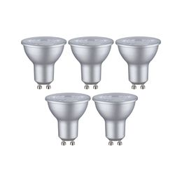 Paulmann LED-Leuchtmittel "5er Pack 460lm 4000K 4,9W RAL 9006 230V", Energieeffizienz: E (A-G), aluminiumfarben, L:5,4cm &Oslash;:5,1cm, Leuchtmittel