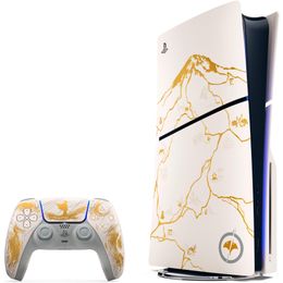 Playstation 5 Spielekonsole "PS5 Ghost of Yōtei Gold Limited Edition Bundle", B:35,8cm H:3,6cm T:21,6cmwei&szlig;, gold, Spielekonsolen