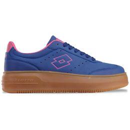 Lotto Damen Sneaker, Gr. 36, lila, Synthetik, mehrfarbig, Schuhe, - auf Honigfarbener Plateau-Sneakersohle