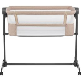 Kinderkraft Baby Beistellbett "Neste Up 2", beige, Kunststoff, Polyester, Babybetten