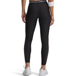 Under Armour Damen Trainingstights "HEATGEAR MESH LEGGING"ultimate schwarz,, wei&szlig;, Gr. S, Obermaterial: 87% Polyester, 13% Elasthan, Hosen,