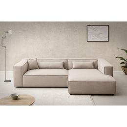 LeGer Home by Lena Gercke "PIARA XXL, Big-Sofa, Cord, Leinenoptik o. Strukturstoff, L-Form" wahlweise Ottomane rechts/links, Kedernaht, extra tiefe