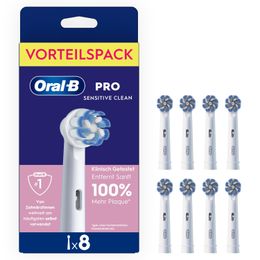 Oral-B Aufsteckb&uuml;rsten "Pro Sensitive Clean", 8 Stk.wei&szlig;, Zahnb&uuml;rstenk&ouml;pfe, Sanfte Zahnreinigung, innovative X-f&ouml;rmige Borsten