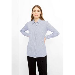 Only Damen Hemdbluse "ONLBERIT LIFE L/S SHIRT WVN", blau, Gr. XS, gestreift, Web, Obermaterial: 100% Viskose, Blusen