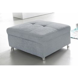 Polsterhocker Home Affaire, B:98cm H:42cm T:68cm, grau, Struktur fein (95% Polyester, 5% Polyamid);Luxus-Microfaser ALTARA NUBUCK (100%