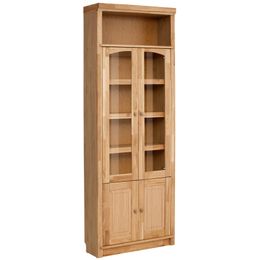 B&uuml;cherregal Home Affaire, H:220cm, braun, Wohnzimmer, Regale, "Soeren", Tiefe 29 cm, H&ouml;he 220 cm, 4 T&uuml;ren, FSC-zertifiziert