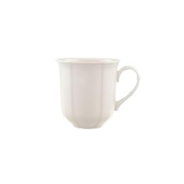 Villeroy & Boch VILLEROY & BOCH Becher "Henkelbecher Manoir 300 ml wei&szlig;", &Oslash; 8,8cm x 9cm, 300ml, 1, wei&szlig;, Trinkgef&auml;&szlig;e, Sp&uuml;lmaschinenfest, Mikrowellensicher