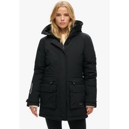 Superdry Damen Steppjacke "CITY PADDED PARKA JACKET", schwarz, Gr. XS, unifarben, Web, Obermaterial: 51% Elastomultiester, 49% Polyester, Jacken