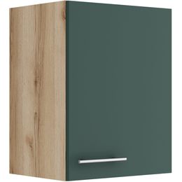H&auml;ngeschrank Optifit, B:45cm H:57,6cm T:34,6cm, gr&uuml;n, Holzwerkstoff, K&uuml;che, Schr&auml;nke, "Bella", Breite 45 cm, 1 T&uuml;r, 1 Einlegeboden
