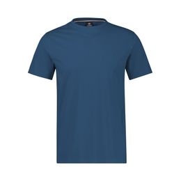 T-Shirt Lerros, Herren, Gr. S, storm blau, Single Jersey, Obermaterial: 100% Baumwolle, unifarben, regular fit h&uuml;ftlang, Rundhals, abgesteppt, Shirts T-Shirt, im Basic-Look