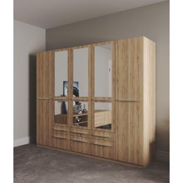 Kleiderschrank Priess, B:230cm H:193cm T:54cm, braun, Holzwerkstoff, Schlafzimmer, Schr&auml;nke, "Schrank Garderobe W&auml;scheschrank Barcelona in 5