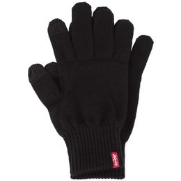 Levi's LEVI'S Damen Strickhandschuhe "TOUCHSCREEN", schwarz, Gr. S, unifarben, Materialmix, Handschuhe, mit Touchfunktion, einfache Bedienung von