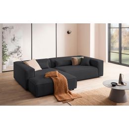 LeGer Home by Lena Gercke "PIARA XXL, Big-Sofa, Cord, Leinenoptik o. Strukturstoff, L-Form" wahlweise Ottomane rechts/links, Kedernaht, extra tiefe Sitzfl&auml;che