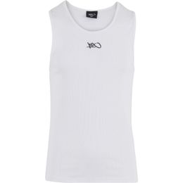K1x Herren Tanktop "K1x K1x Tag Logo Rib Tanktop"wei&szlig;, Gr. S, 97% Baumwolle, 3% Elasthan, Tops