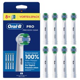 Oral-B Aufsteckb&uuml;rsten "Pro Precision Clean", 8 Stk.wei&szlig;, Zahnb&uuml;rstenk&ouml;pfe, Zahnreinigung mit innovativen X-f&ouml;rmigen Borsten