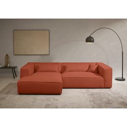 LeGer Home by Lena Gercke "PIARA XXL, Big-Sofa, Cord, Leinenoptik o. Strukturstoff, L-Form" wahlweise Ottomane rechts/links, Kedernaht, extra tiefe