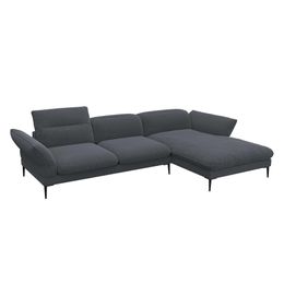 FLEXLUX "Salino, Funktionssofa mit Recamiere, Relaxsofa, Ecksofa" Sofa mit Arm- und Kopfteil-Verstellungen, Kaltschaum & Stahl-Wellen