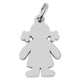 Adelia&acute;s ADELIA ́S M&auml;dchen Kettenanh&auml;nger "M&auml;dchen Anh&auml;nger aus Edelstahl", Edelstahlsilber, Edelstahl, Schmuckanh&auml;nger, Ein stilvolles Geschenk f&uuml;r besondere
