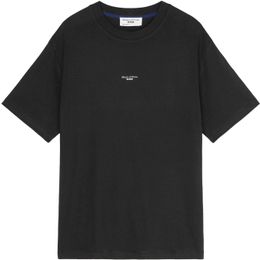 Marc O'Polo Herren T-Shirt, schwarz, Gr. XL, MARC O'POLO DENIM, Jersey, Obermaterial: 100% Baumwolle, Shirts, mit Labeling vorne mittig