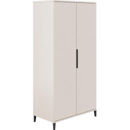 Kleiderschrank Home Affaire, B:95cm H:195cm T:52cm, beige, Kinderzimmer, Schr&auml;nke, "ARI, 2-t&uuml;rig", viel Stauraum mit Einlegeb&ouml;den und Kleiderstange