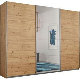 Schwebet&uuml;renschrank Rauch, B:271cm H:210cm T:62cm, braun, Holzwerkstoff, Schr&auml;nke, "Kleiderschrank Schrank Garderobe Schlafzimmerschrank CORTONA", in