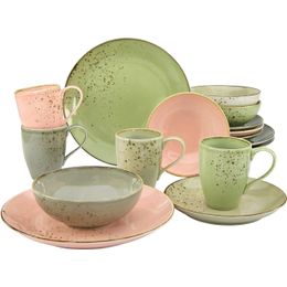 Creatable Kombiservice "Geschirr-Set NATURE COLLECTION Vintage Garden", 16 Stk., bunt, Geschirr-Sets, Service, 16 Teile, f&uuml;r 4 Personen