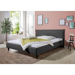Polsterbett Maintal, B:216cm H:101cm L:211cm, grau, Betten, "Gustine", Bettseiten zerlegt, ohne Bettkasten