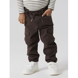 name it Jungen Cargohose "NMMBEN CARGO R TWI PANT 1771-HI NOOS"delicioso, Gr. 80, unifarben, Twill, Obermaterial: 98% Baumwolle, 2% Elasthan, Hosen