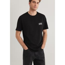 Mavi Herren T-Shirt "Mavi LOGO TEE", schwarz, Gr. S, bedruckt, 100% Baumwolle, Shirts, Logo Tee