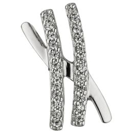 Kettenanh&auml;nger Jobo "Anh&auml;nger Silberanh&auml;nger 15 mm", silber (silber 925, wei&szlig;), Schmuckanh&auml;nger, Damen, Silber 925 (Sterlingsilber), Kettenanh&auml;nger, 925 Silber rhodiniert mit 24 Zirkonia