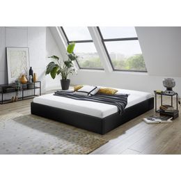 Polsterbett, B:185cm L:205cm, schwarz, Westfalia Schlafkomfort, Bezug:Kunstleder, 100% Polyurethan, Polsterung: Polsterwatte 100% Polyester, Gestell: