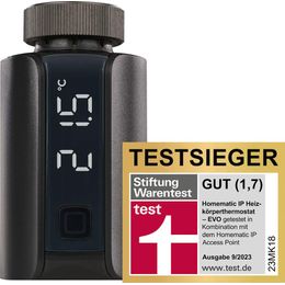 homematic IP Heizk&ouml;rperthermostat "Evo", B:11,4cm H:9,7cm T:12,2cm, grau, Heizk&ouml;rperthermostate, M30 x 1,5 (z.B.Oventrop, Danfoss), erfordert